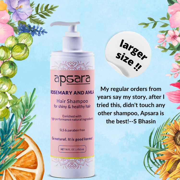 Rosemary And Amla Shampoo - Herbal Shampoo Online in the USA – Apsara ...